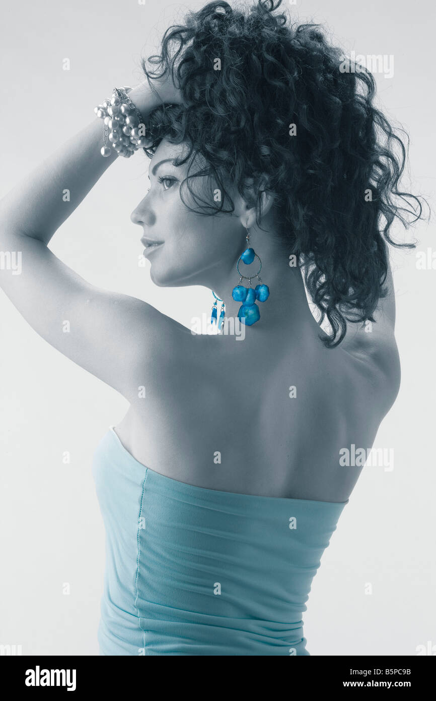 The girl removed on a white background Stock Photo - Alamy