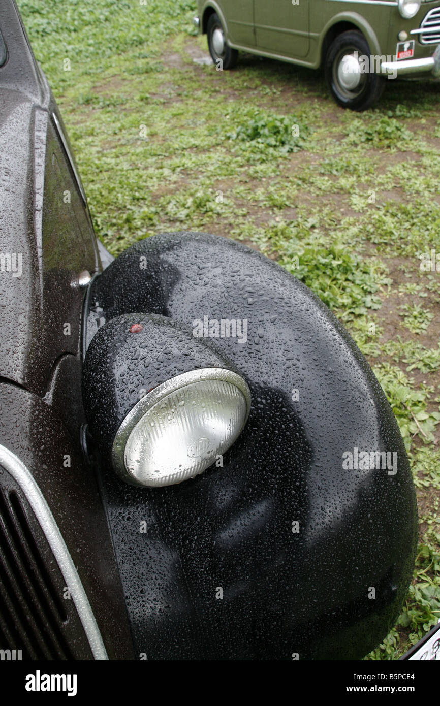 detail classic vintage car at event show in rain Stock Photo - Alamy