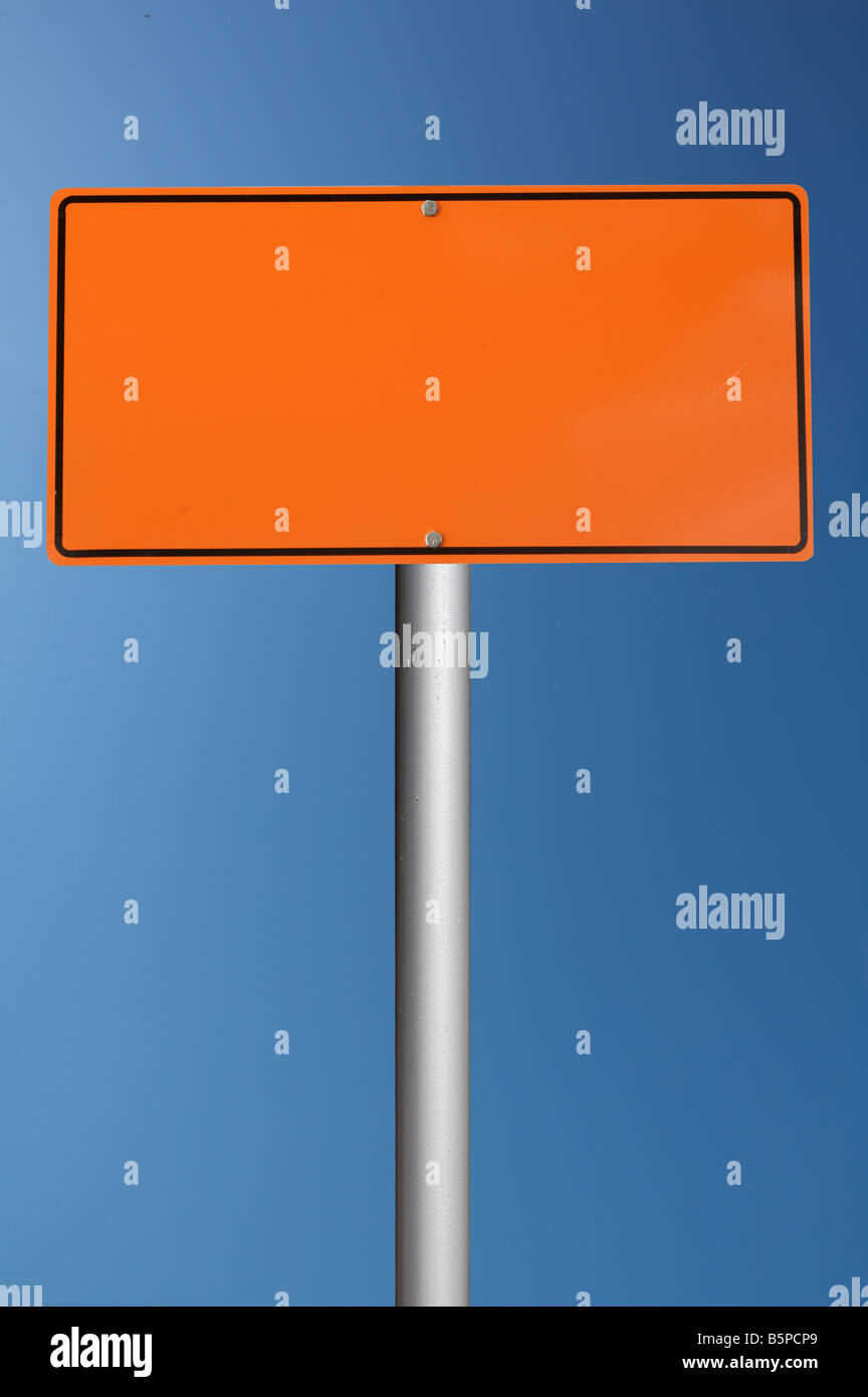 blank construction sign Stock Photo - Alamy