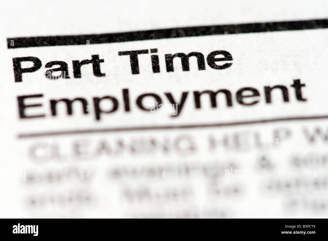 Help wanted job ad from newspaper Stock Photo - Alamy