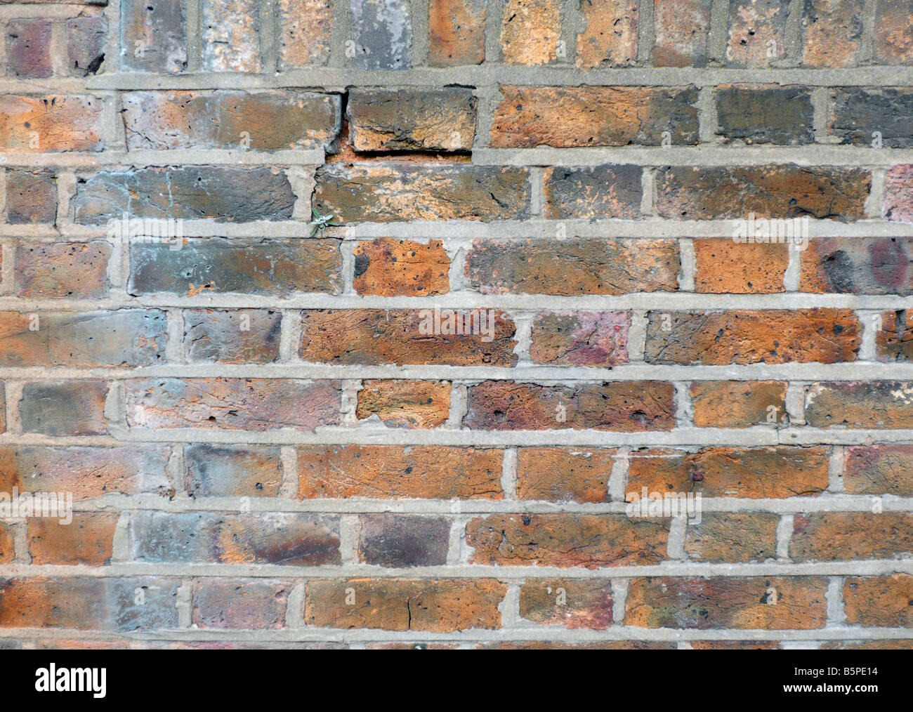 Weather old brick wall with mortar missing and falling down Stock Photo ...