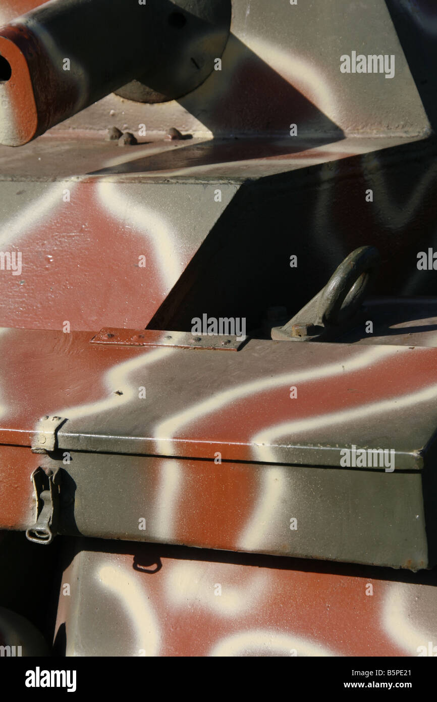one old style italian military army tank blue sky Stock Photo - Alamy