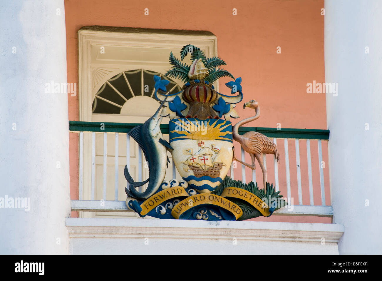 Crest on the Parliament Building Nassau New Providence Island Bahamas ...