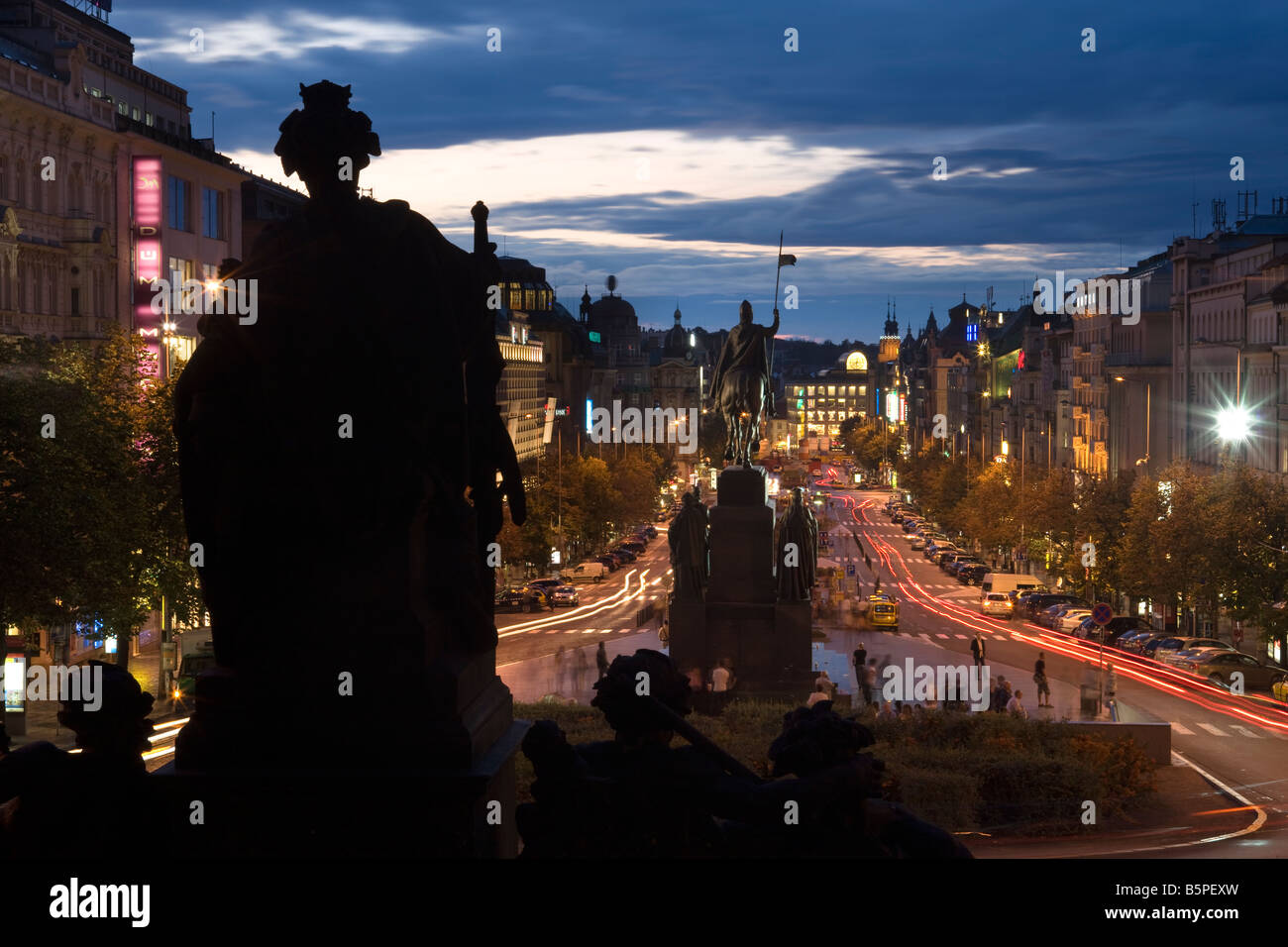 WENCESLAS SQUARE PRAGUE CZECH REPUBLIC Stock Photo - Alamy