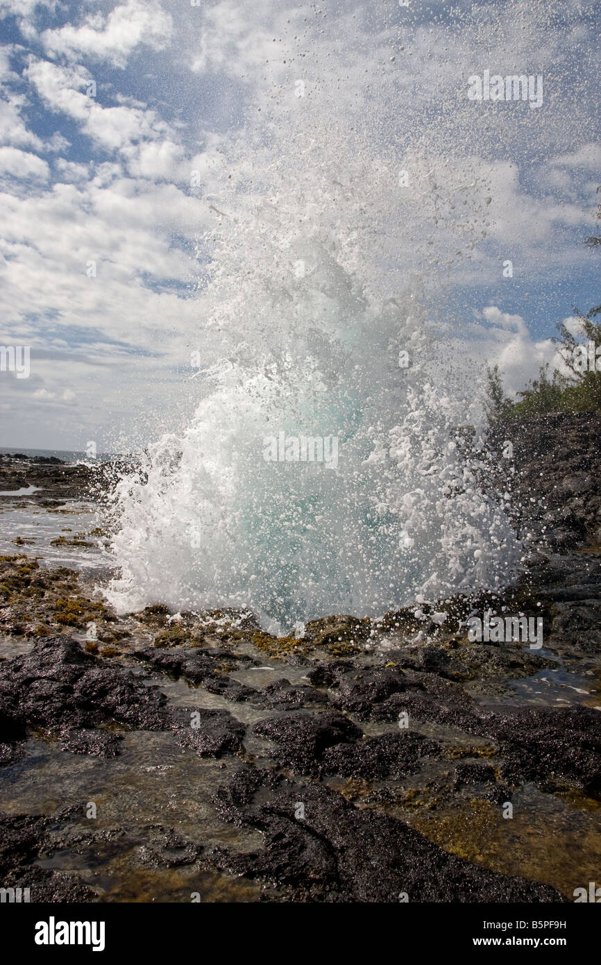 Spouting horn on Kauai Stock Photo - Alamy