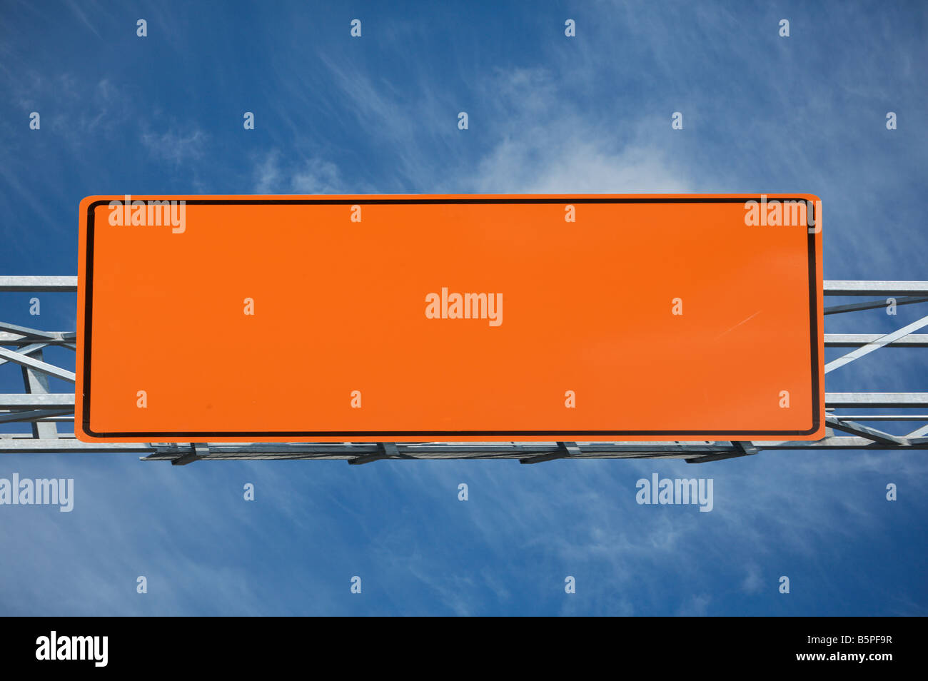 A large blank construction sign Stock Photo - Alamy