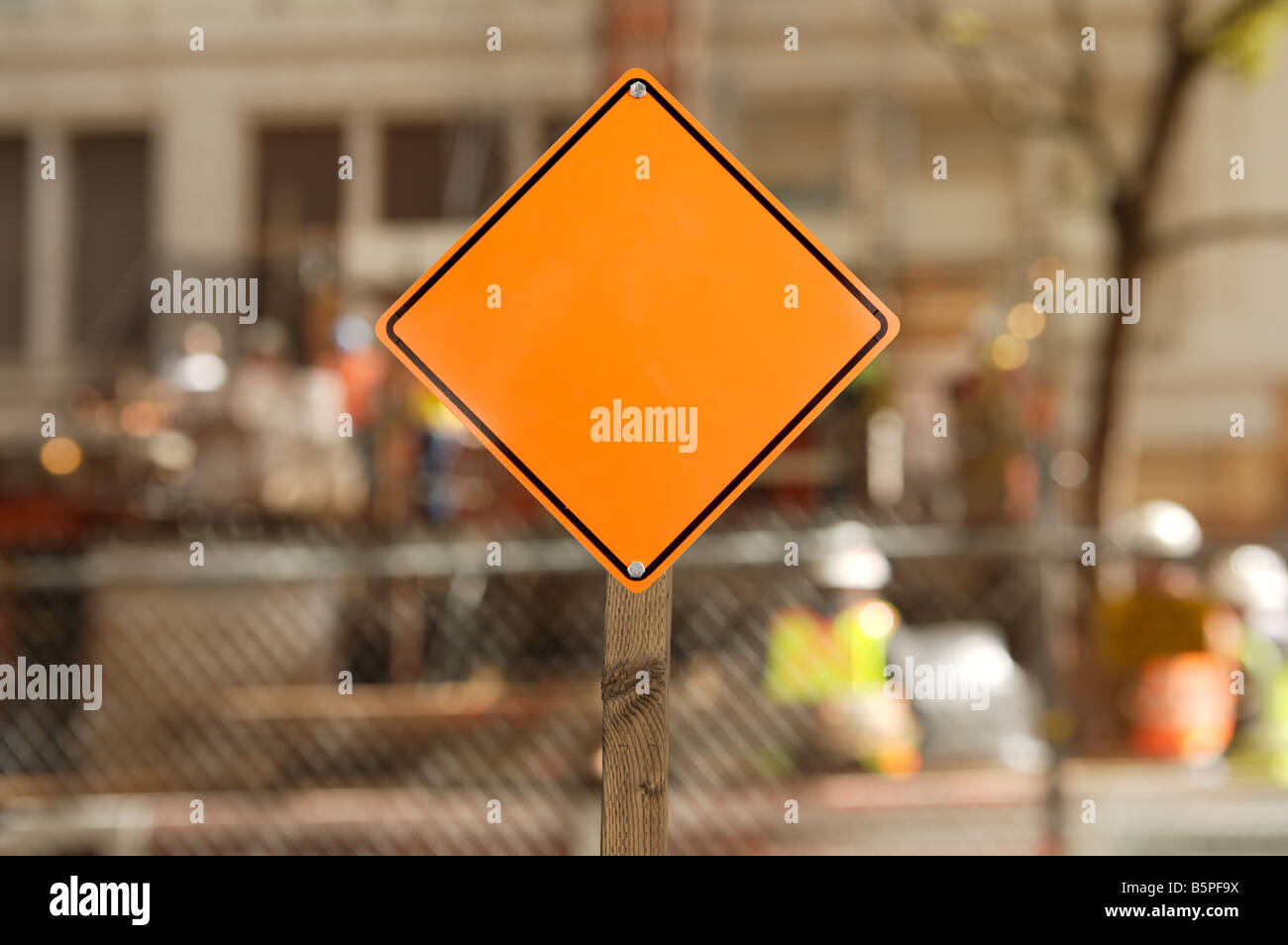 Blank Street Signs Orange