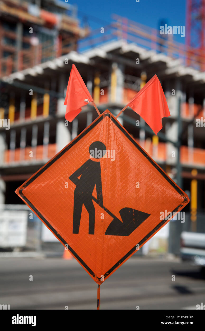 man at work sign Stock Photo - Alamy