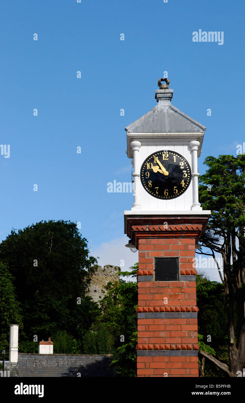 Victorian clock, Twyn Square, Usk Stock Photo - Alamy