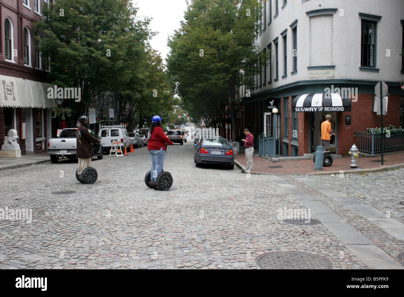 People riding segway personal transporters in Richmond Virginia Stock ...