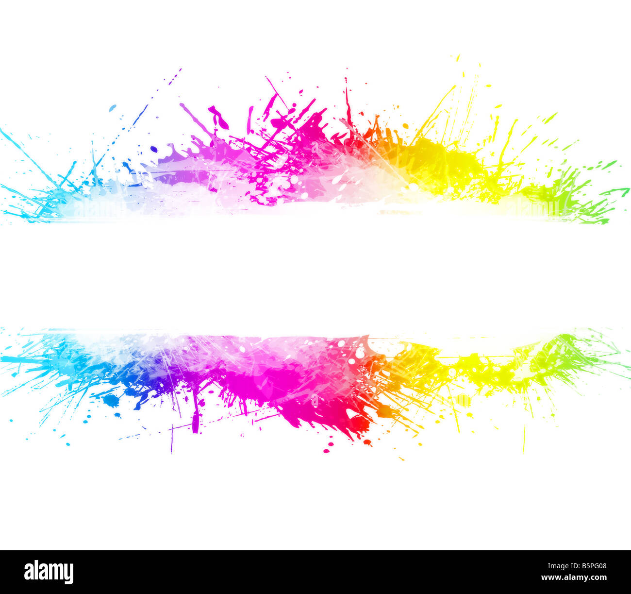 Rainbow splatter background with beautiful ink overlays and party ...