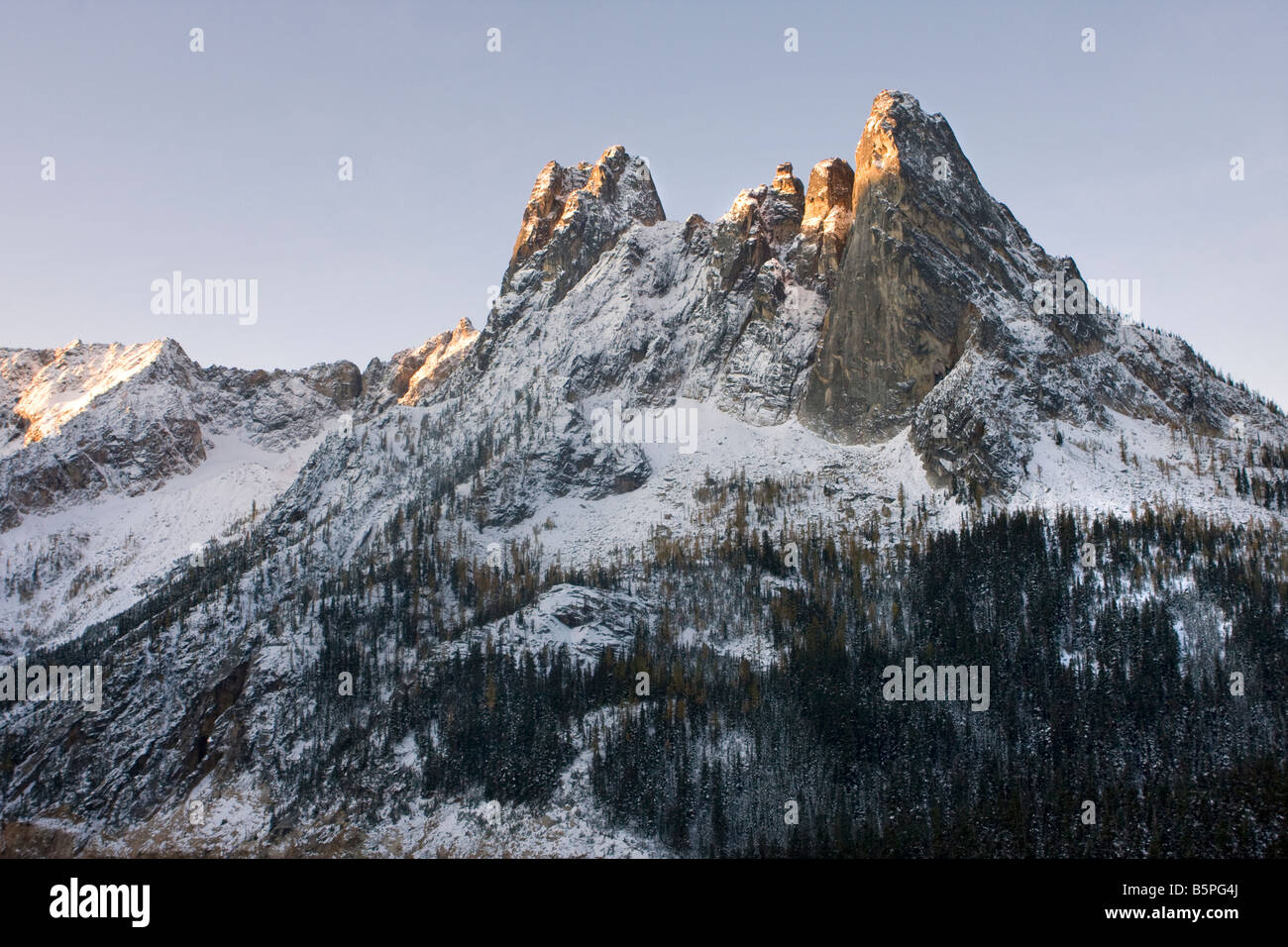 Liberty Bell and Early Winters Spires at Washington Pass Mt Baker ...