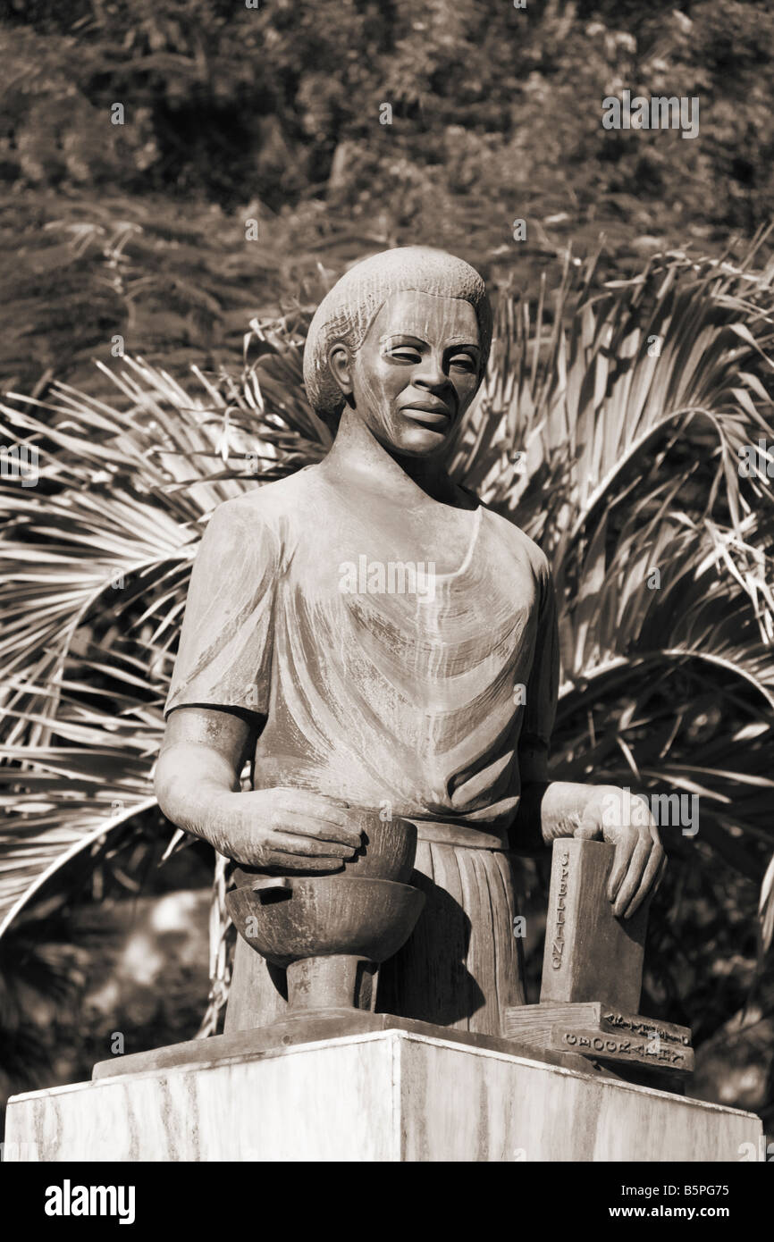 Bust of Edith Williams Main Street City of Charlotte Amalie St Thomas ...