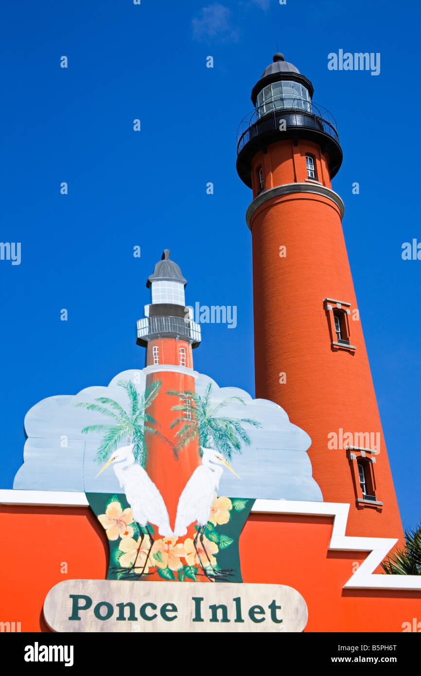 Ponce Inlet Lighthouse Daytona Beach Florida USA Stock Photo - Alamy