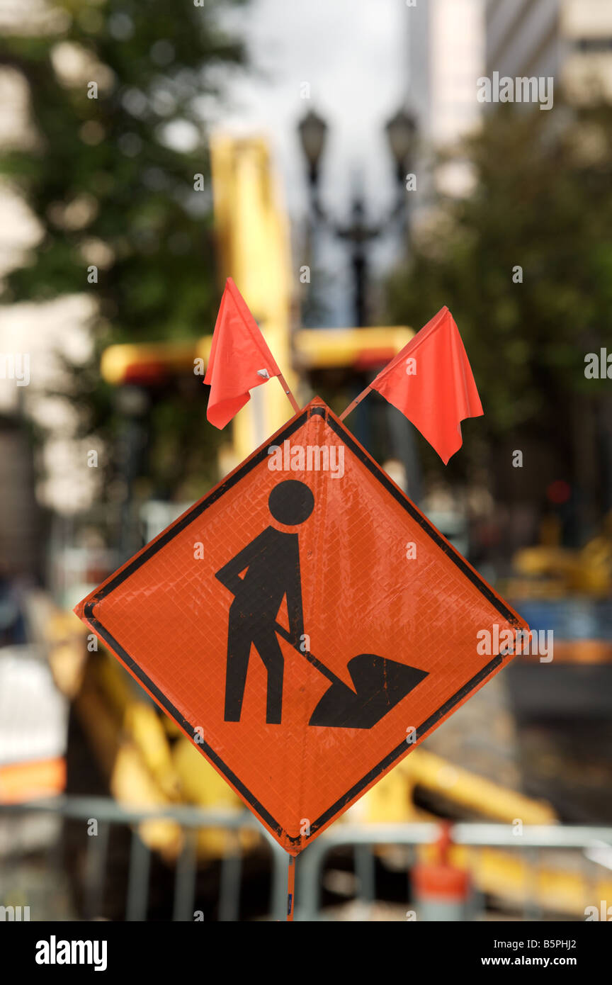 man at work sign Stock Photo - Alamy