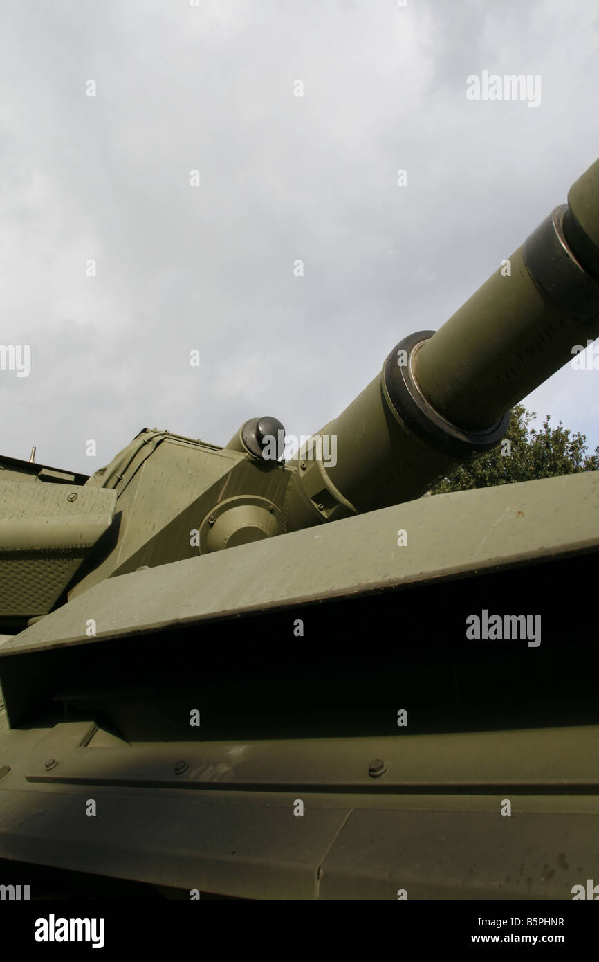 detail of army tank on battle field at military open day Stock Photo ...