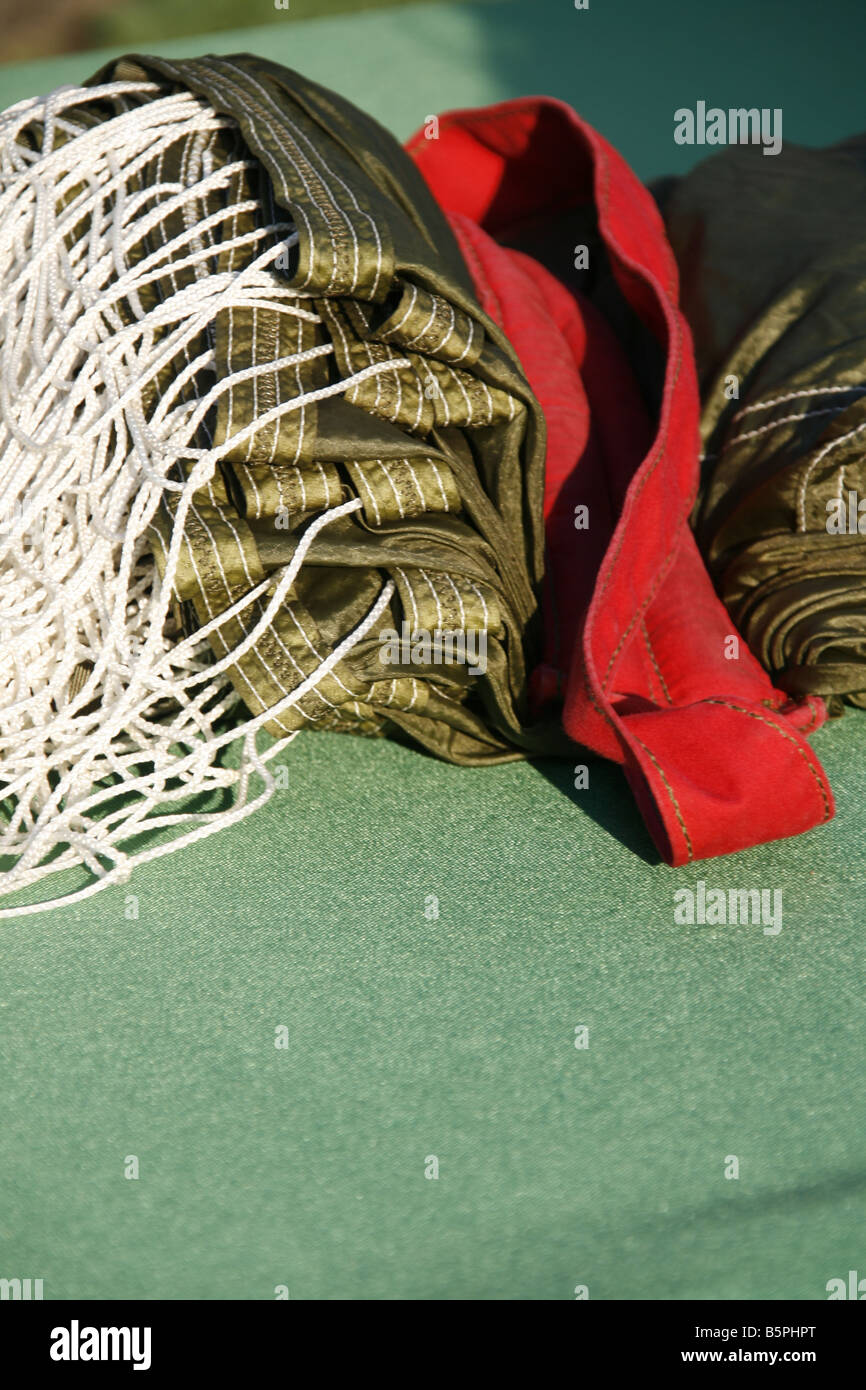 green army parachute kit equipment Stock Photo - Alamy