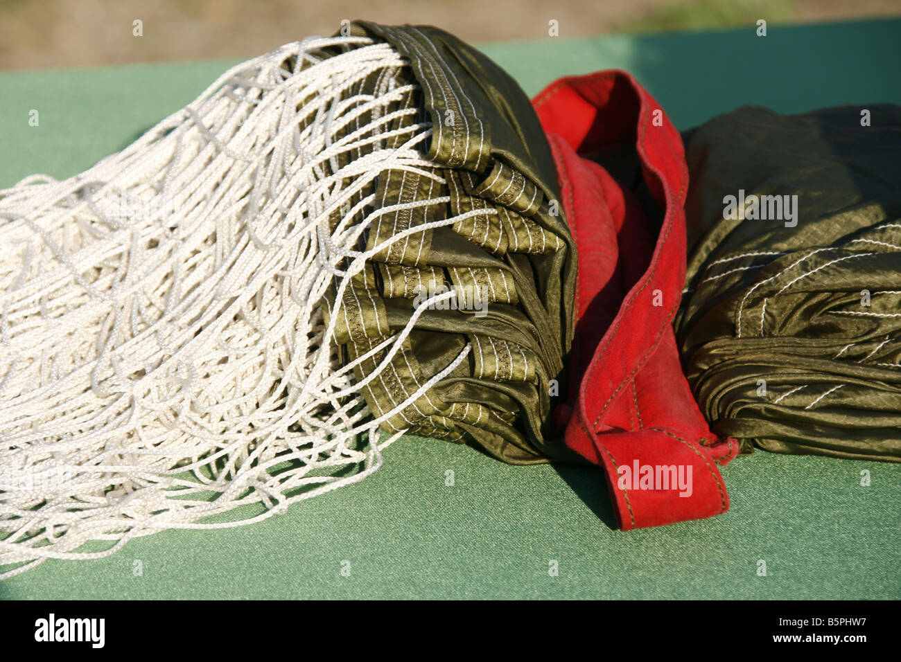 green army parachute kit equipment Stock Photo - Alamy