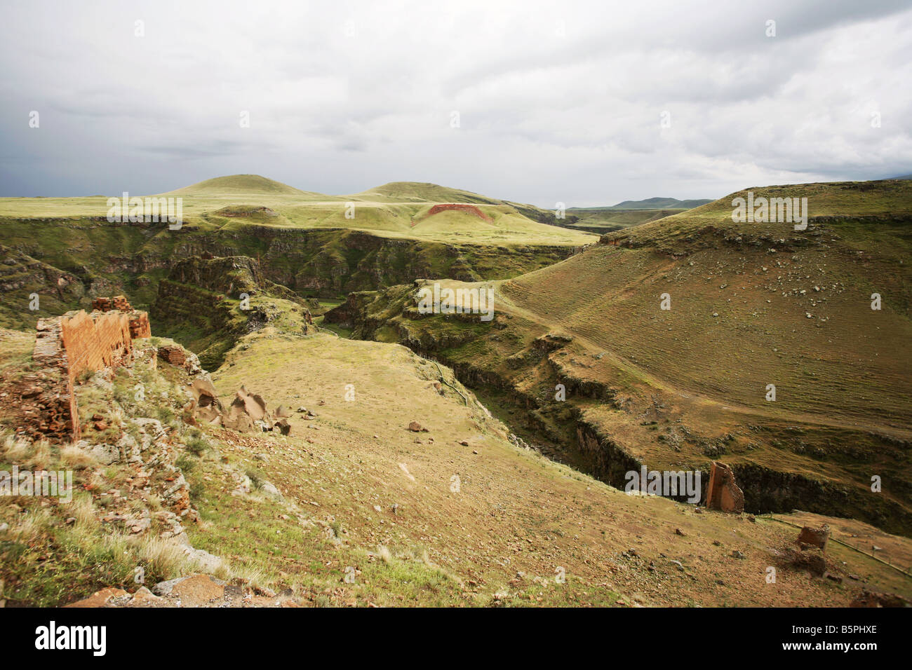 Ani, the old city now abandoned, near the border with Armenia Stock ...