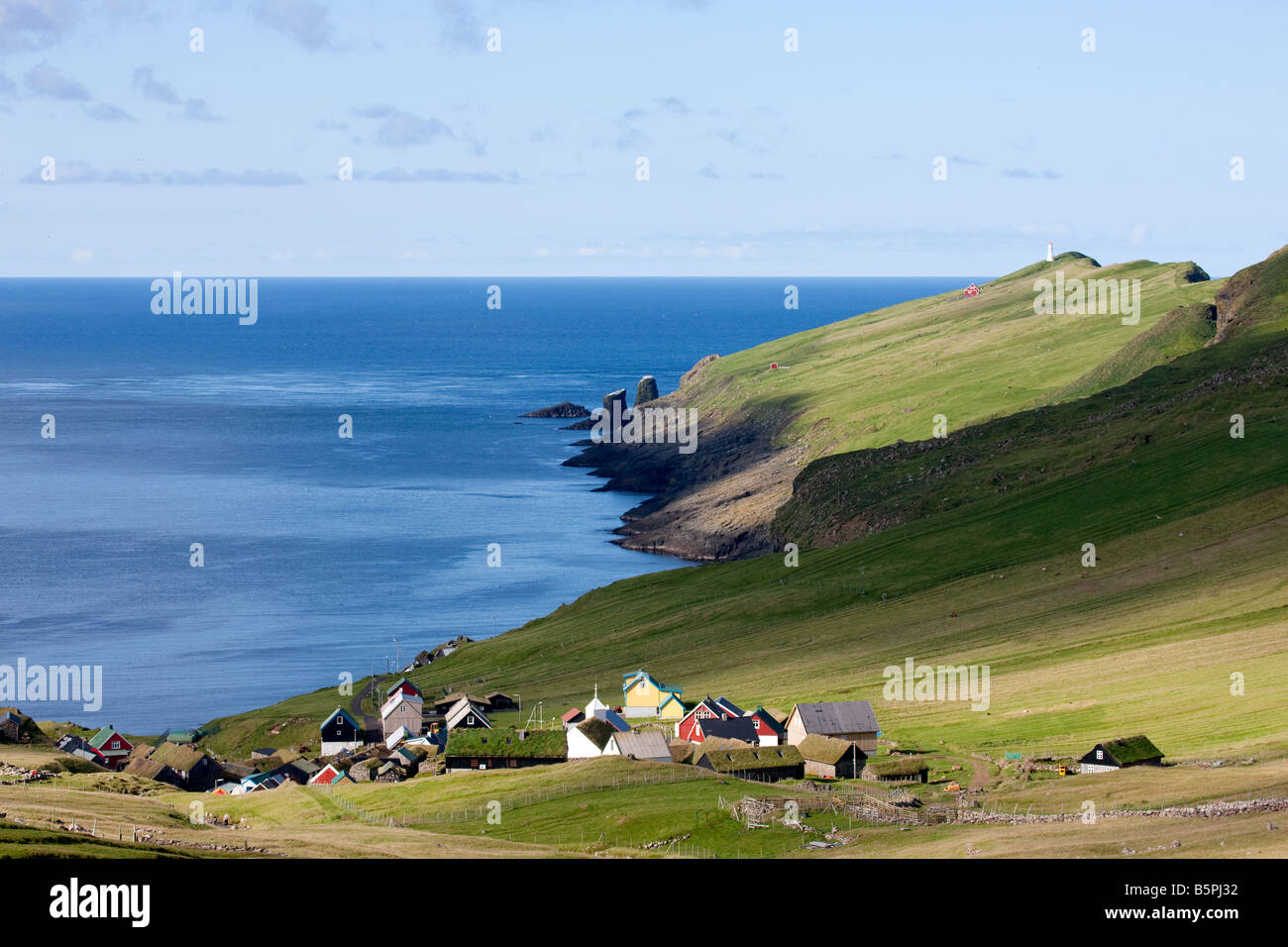 Mykines village, Mykines Island. Faroe Islands Stock Photo - Alamy