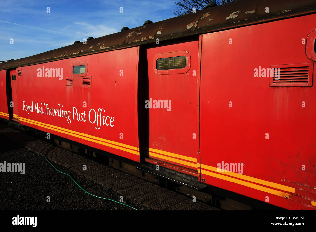 An old GPO Travelling Post Office train wagon Stock Photo - Alamy