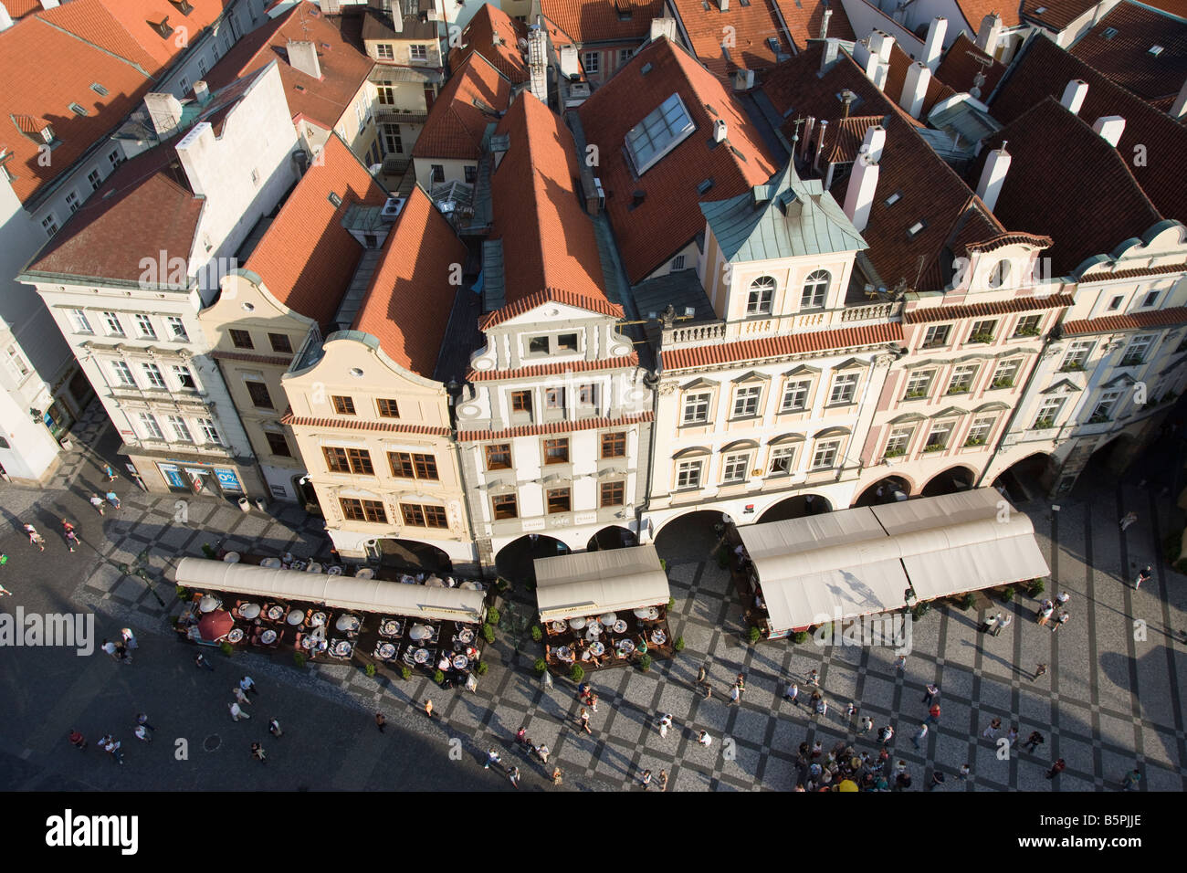 ROOFTOPS OLD TOWN SQUARE STAROMESTSKE NAMESTI PRAGUE CZECH REPUBLIC ...