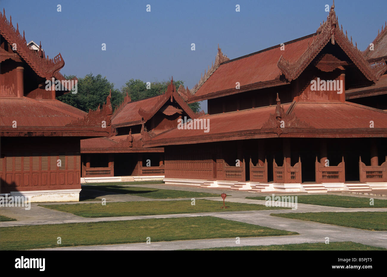 Interior Compound of Mandalay Royal Palace, Burma or Myanmar Stock ...