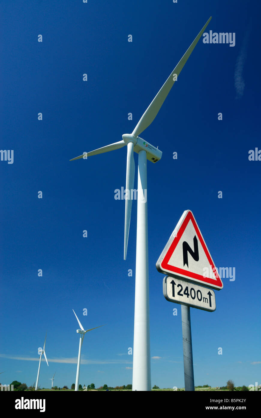 Windmill with warning sign hi-res stock photography and images - Alamy