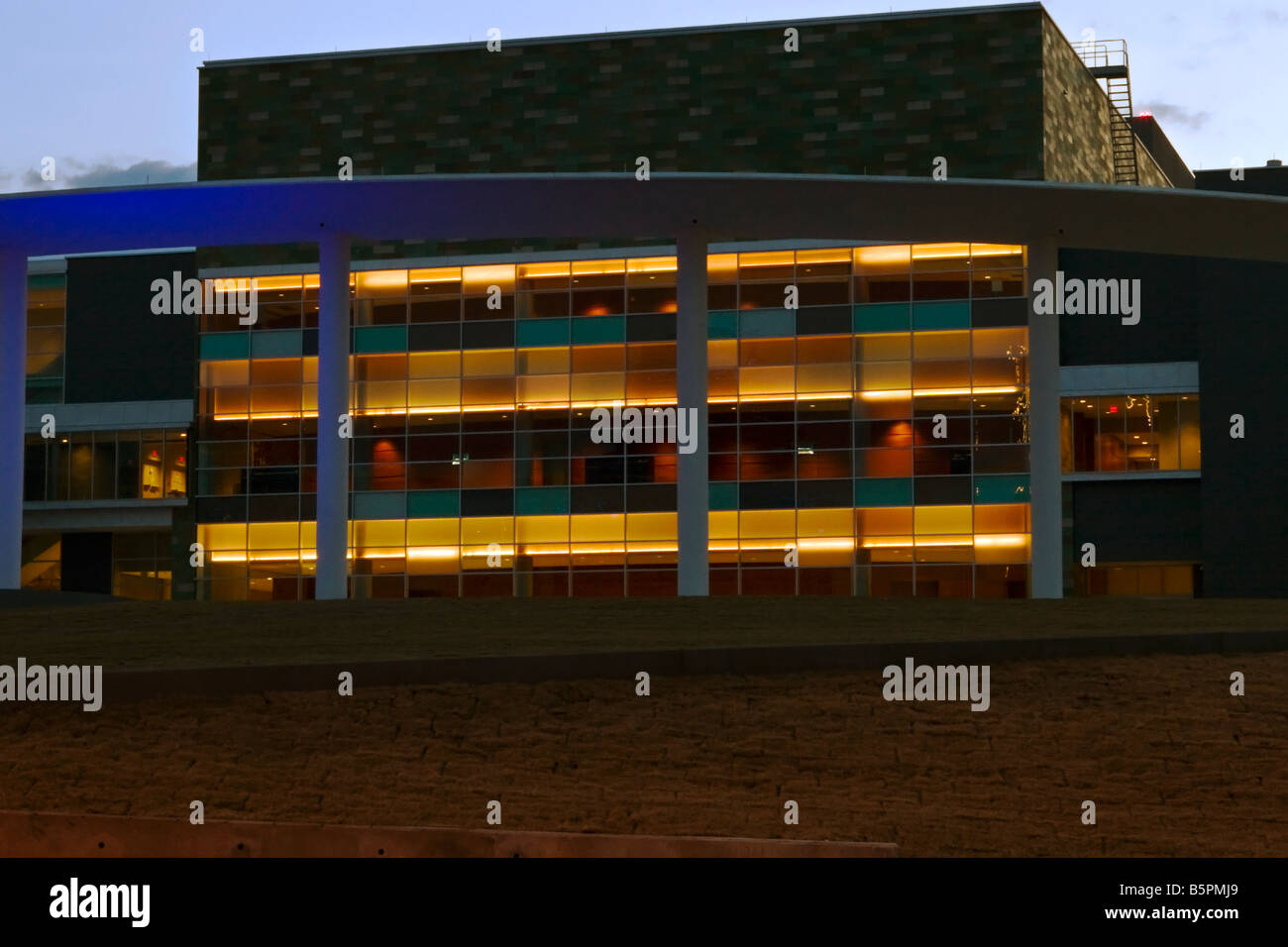 A front view of the Long Center for the Performing Arts in Austin ...
