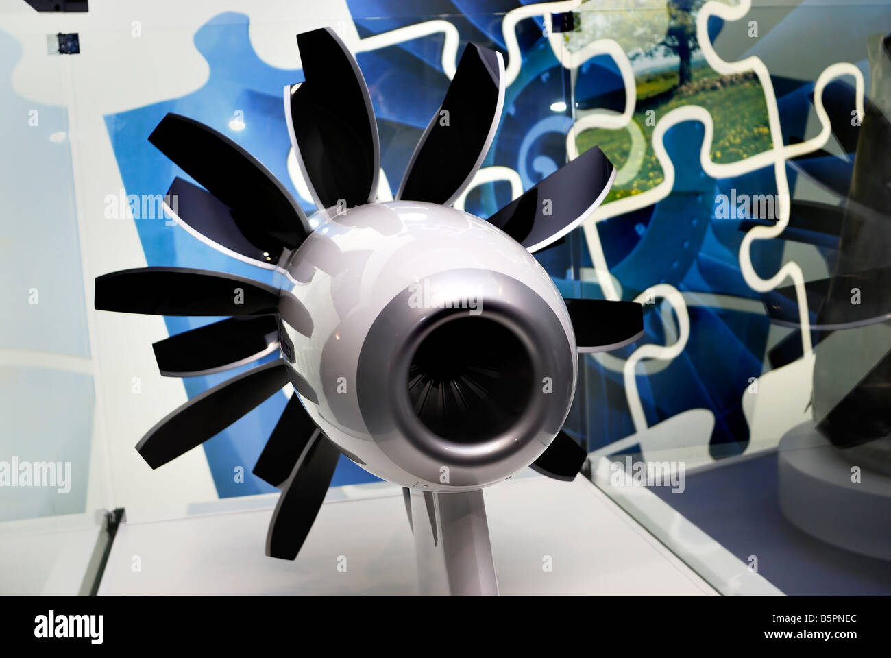 Paris, France, Close up, Display, aeroplane engine French Science Fair ...