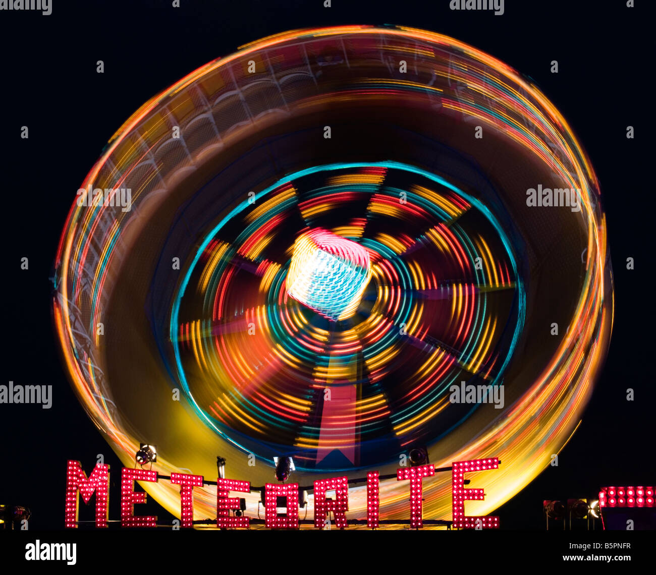 Fair ride meteorite at Santa Pod, United Kingdom Stock Photo - Alamy