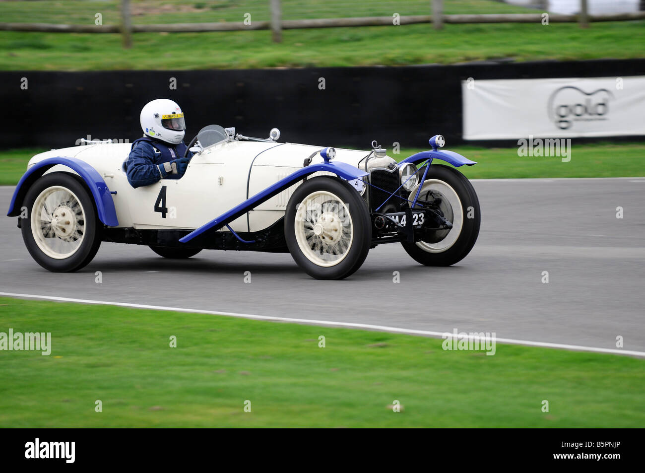 David Furnell driving his 1928 Riley Brooklands at the VSCC Autumn ...
