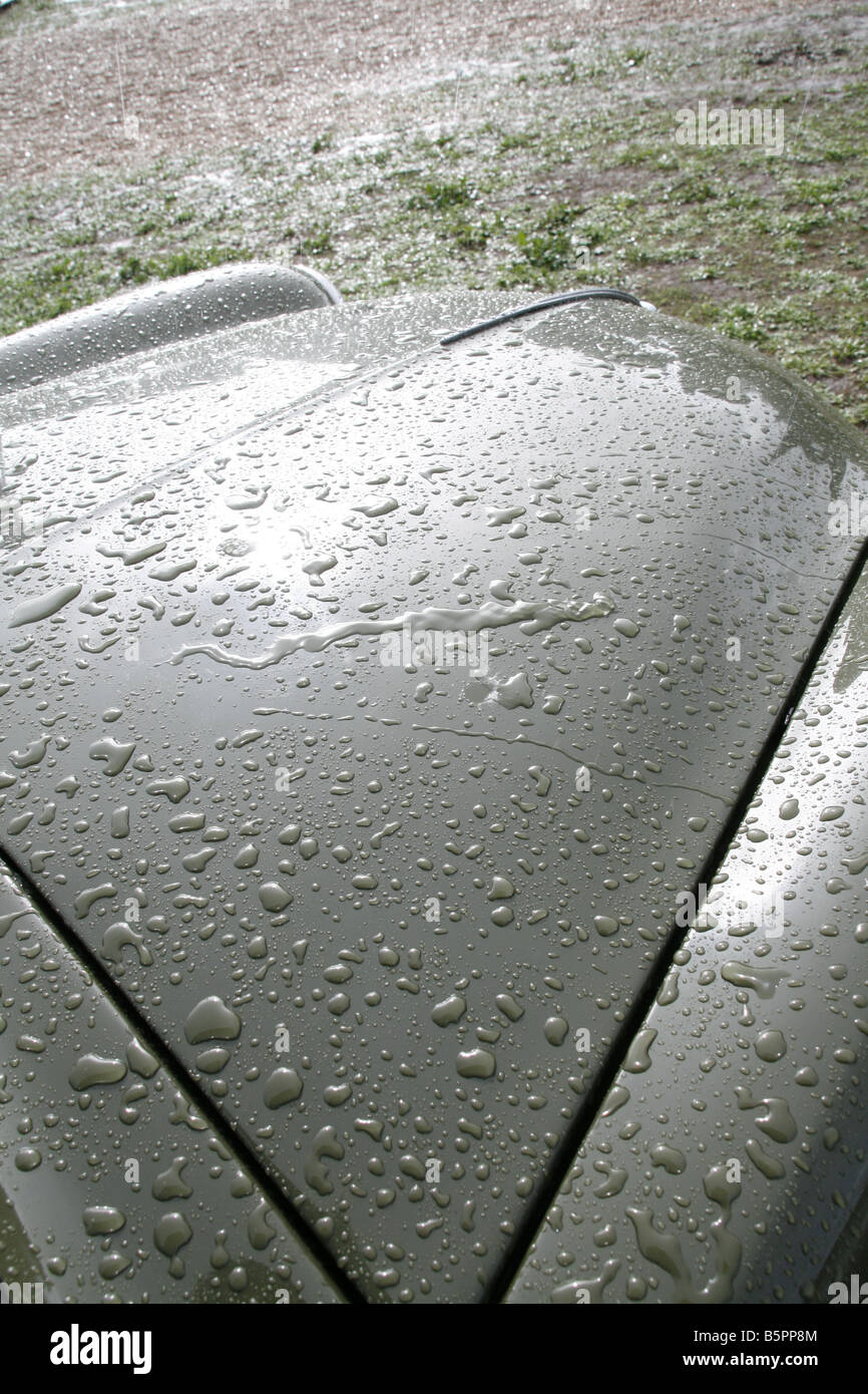 vintage car covered with rain drops Stock Photo - Alamy
