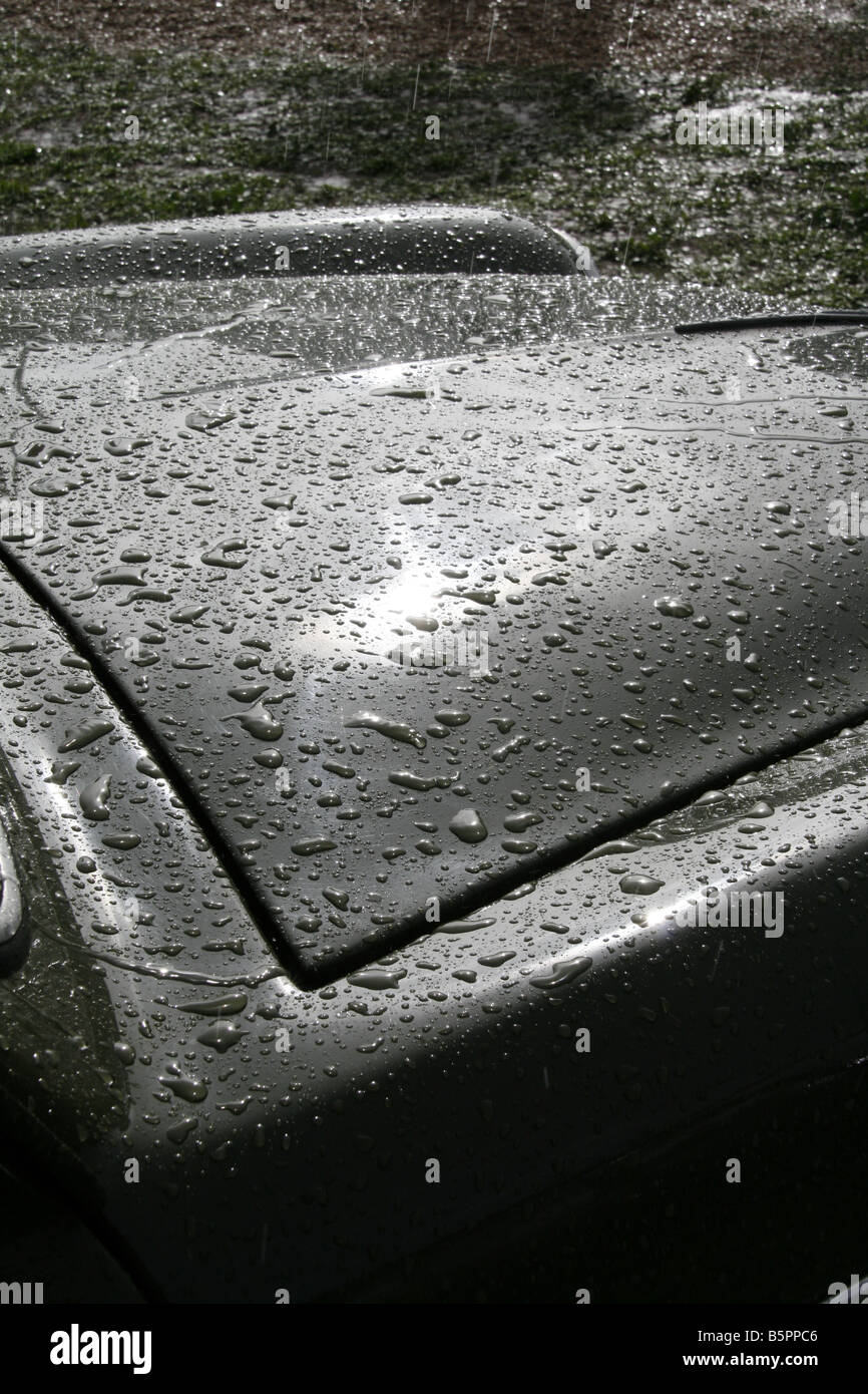 vintage car covered with rain drops Stock Photo - Alamy