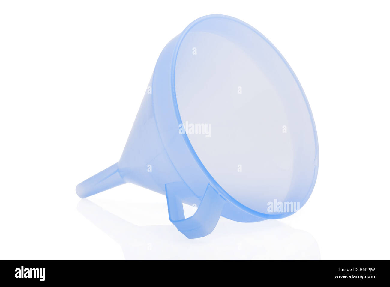 Blue funnel isolated on a white background Stock Photo - Alamy