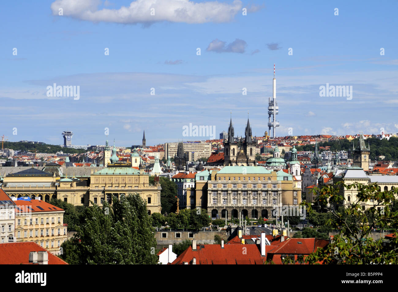 Prague skyline Czech Republic Stock Photo - Alamy