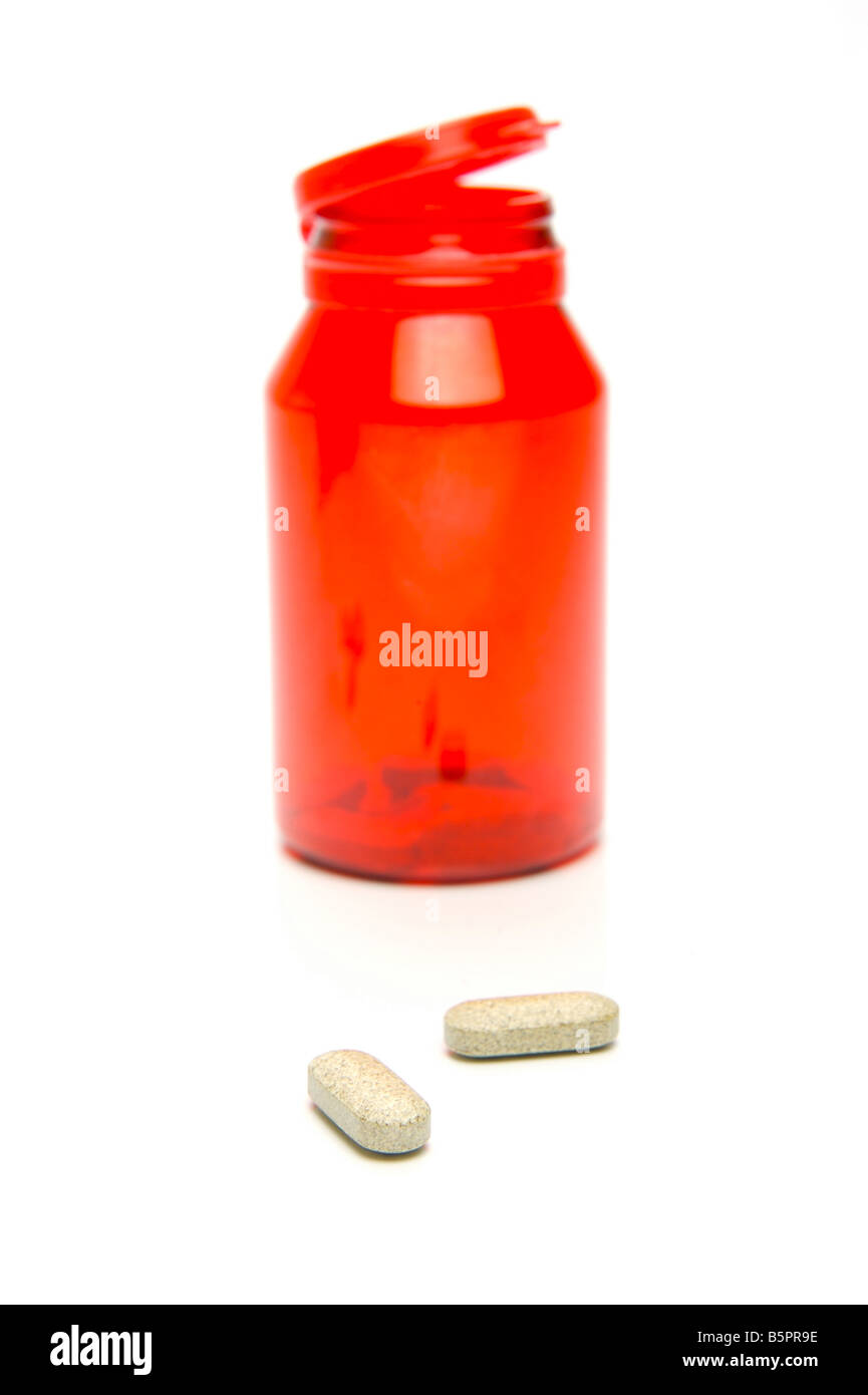 Prescription tablets isolated against a white background Stock Photo ...