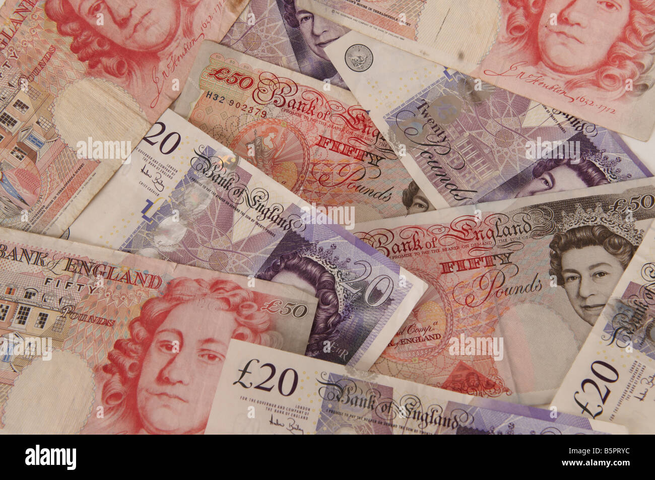 A pile of British Pound banks notes Stock Photo - Alamy