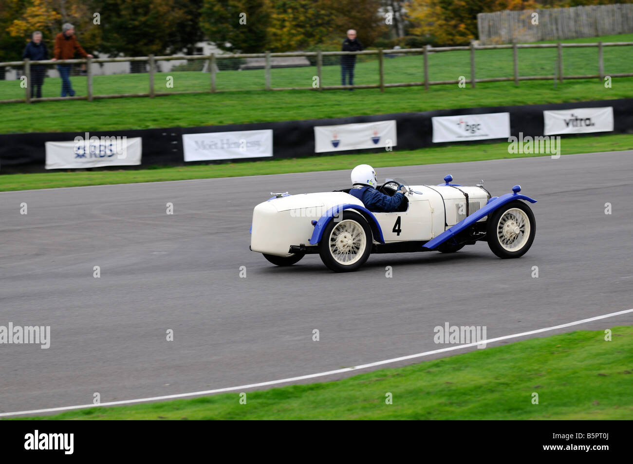 David Furnell driving his 1928 Riley Brooklands at the VSCC Autumn ...