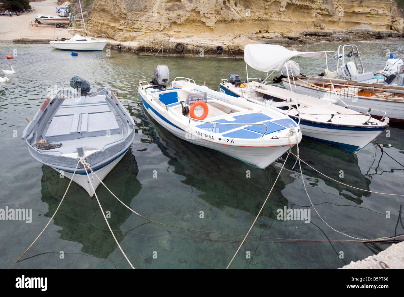Tiny harbour Pessada, Cephalonia, Greece Stock Photo - Alamy