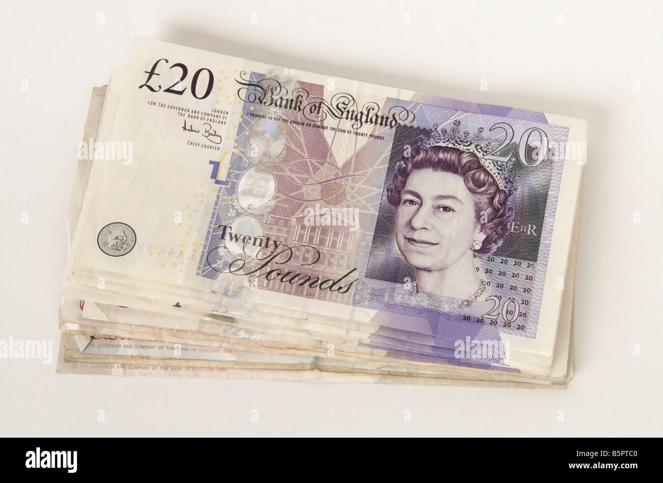 A pile of British Pound banks notes Stock Photo - Alamy