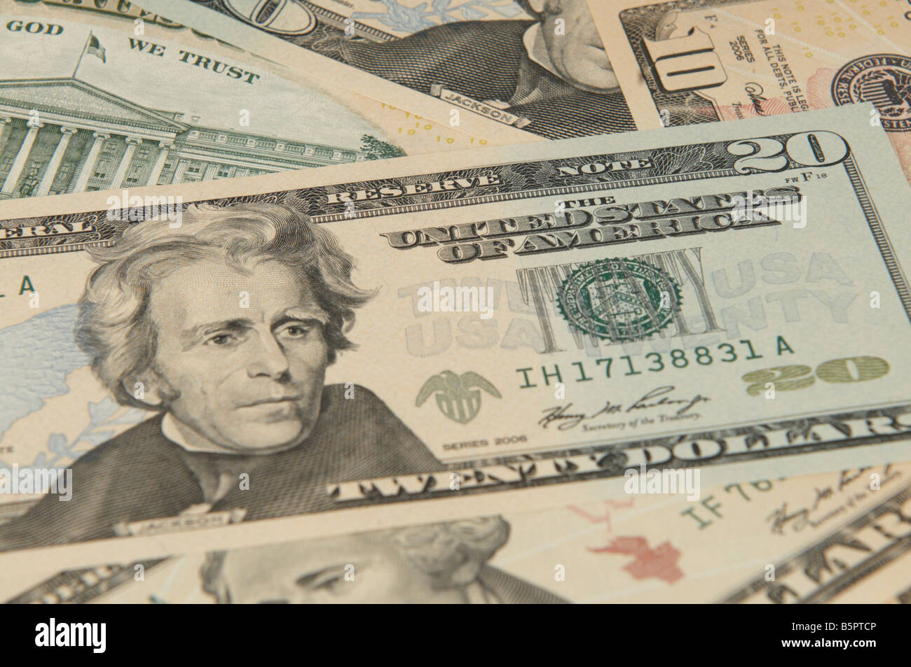 close-up Pile of American Dollars bank notes Stock Photo - Alamy