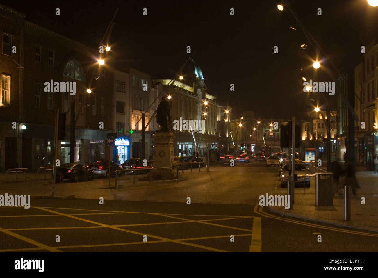 Cork City main street at night, Ireland Stock Photo - Alamy
