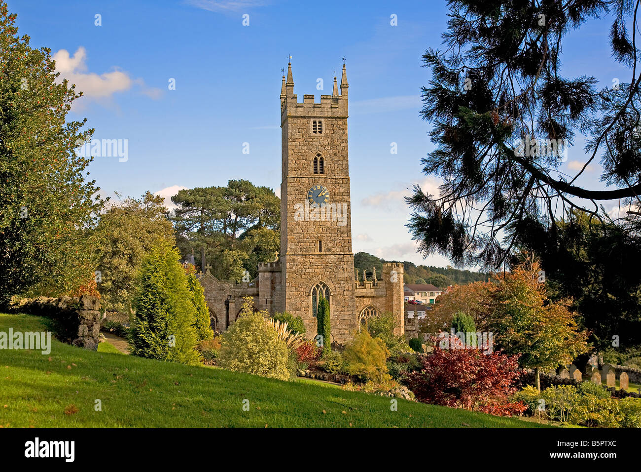 Church in Bovey Tracey, Devon, UK Stock Photo - Alamy