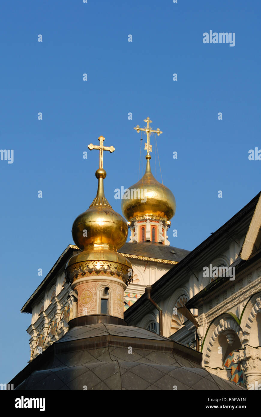 Golden crosses above Sergiev Posad monastery Stock Photo - Alamy