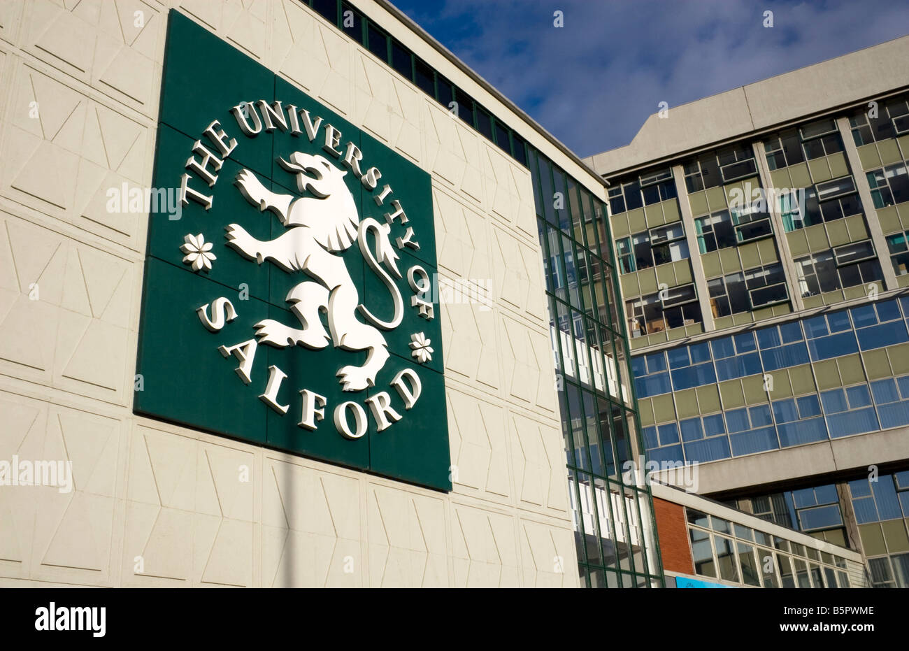 The university of salford logo hi-res stock photography and images - Alamy