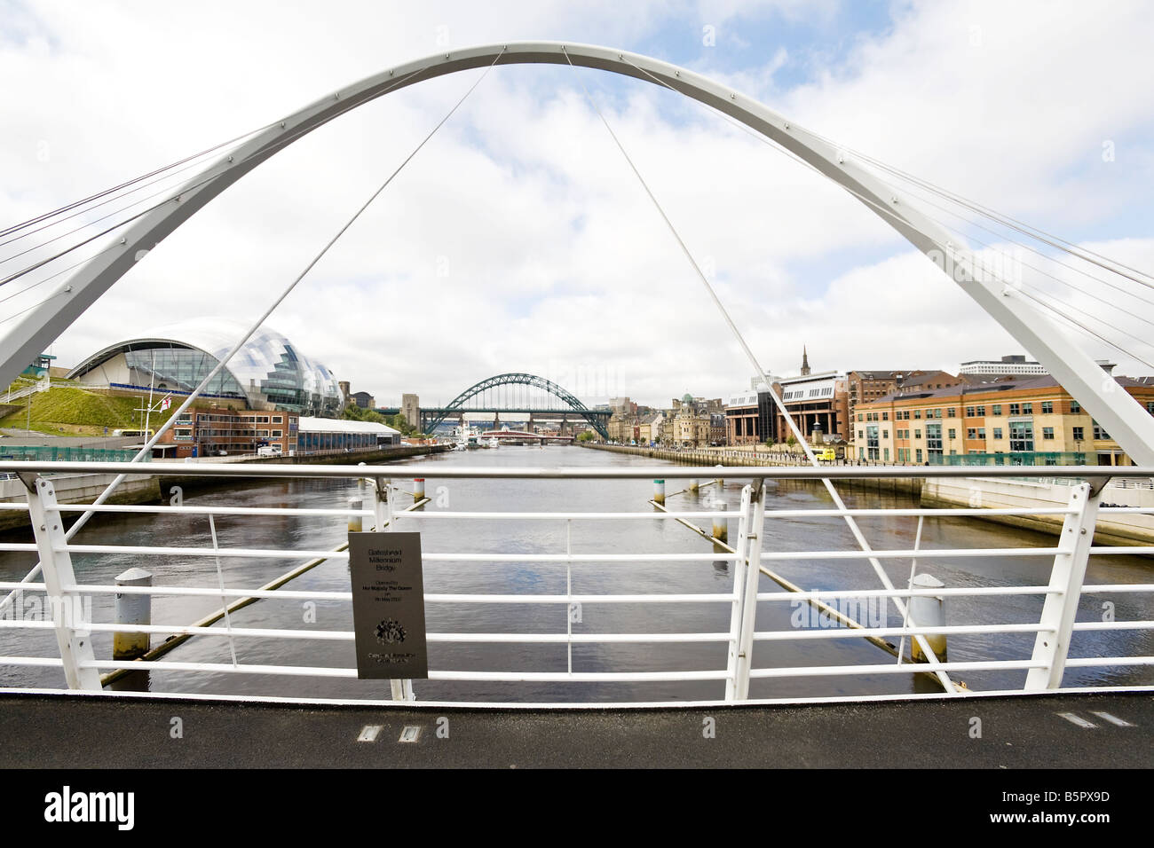 The Gateshead Millennium Bridge over the River Tyne, NewcastleGateshead ...