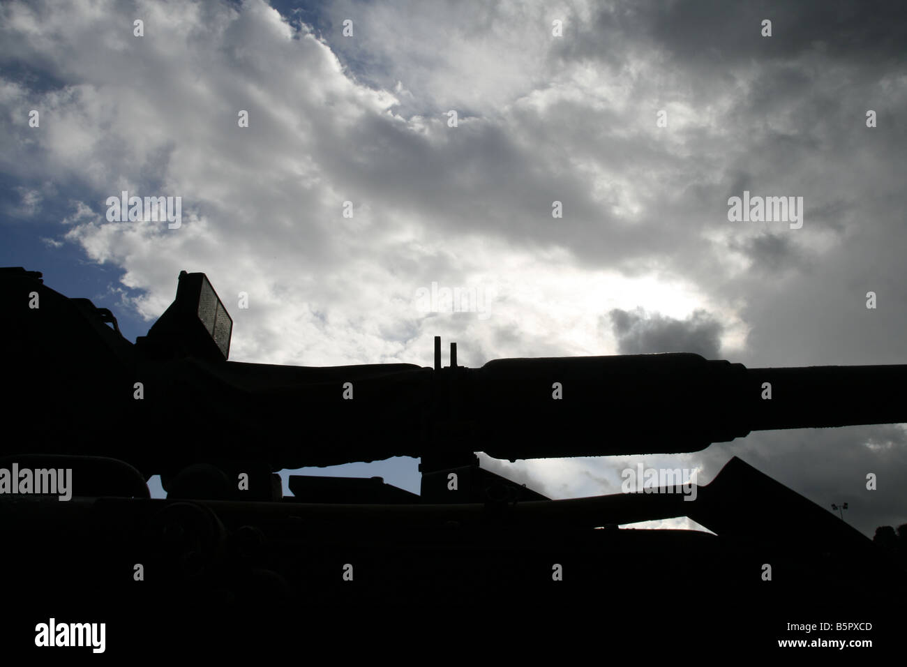 detail of army tank gun turret on battle field Stock Photo - Alamy