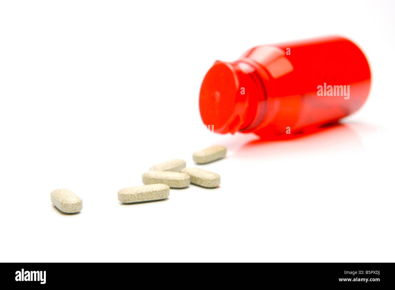 Prescription tablets isolated against a white background Stock Photo ...