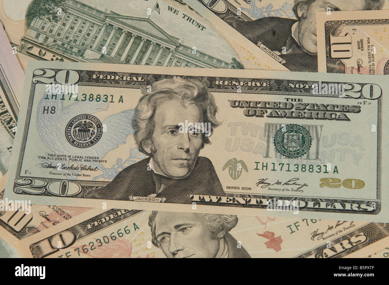 close-up Pile of American Dollars bank notes Stock Photo - Alamy